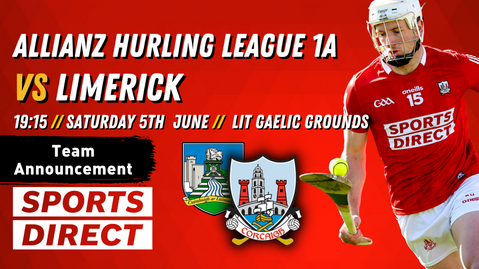 Cork Starting team to play Limerick – Cork GAA