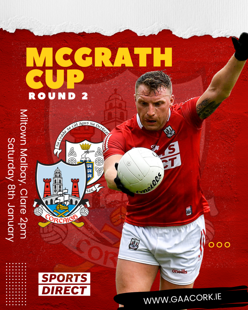 Cork Football Team to play Clare in McGrath Cup – Cork GAA