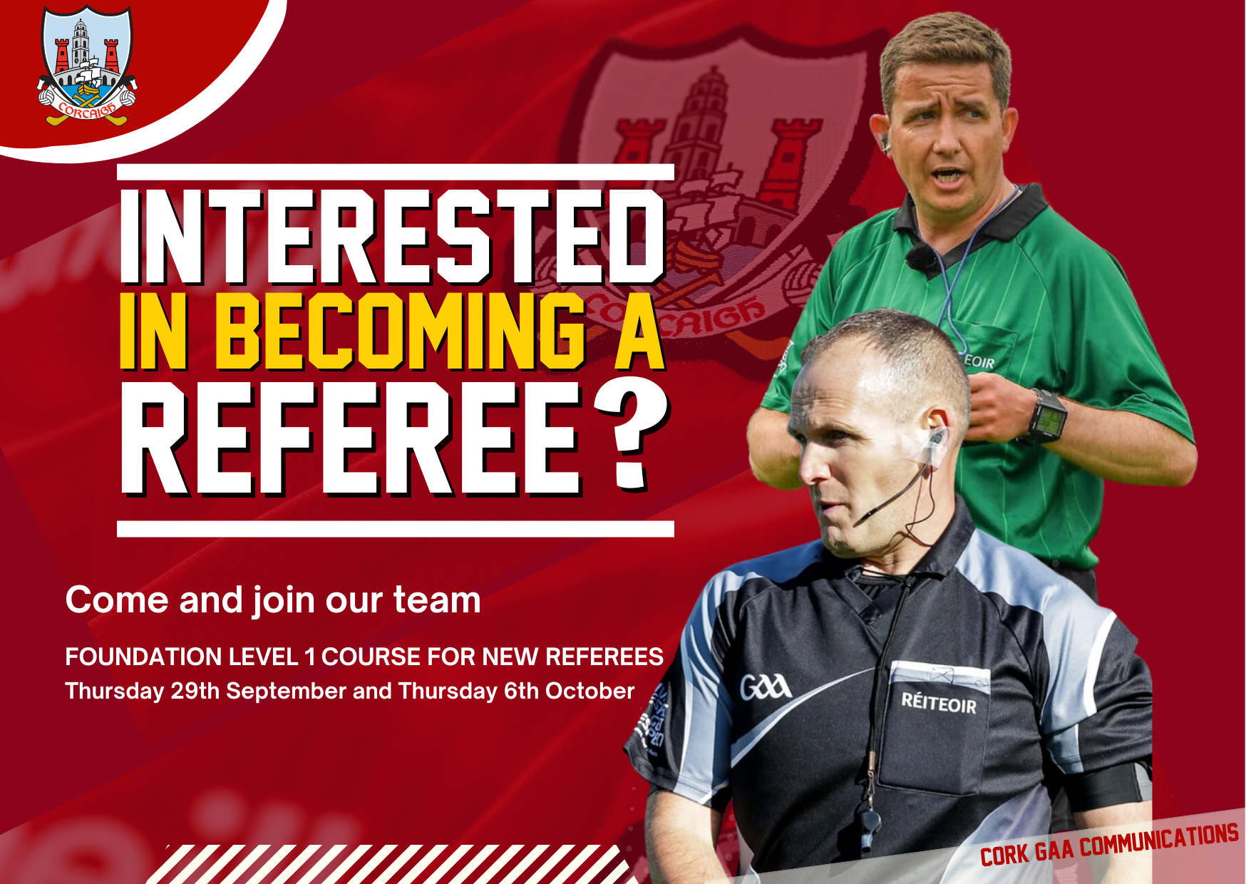 New Referees Course – September & October 2022 – Cork GAA