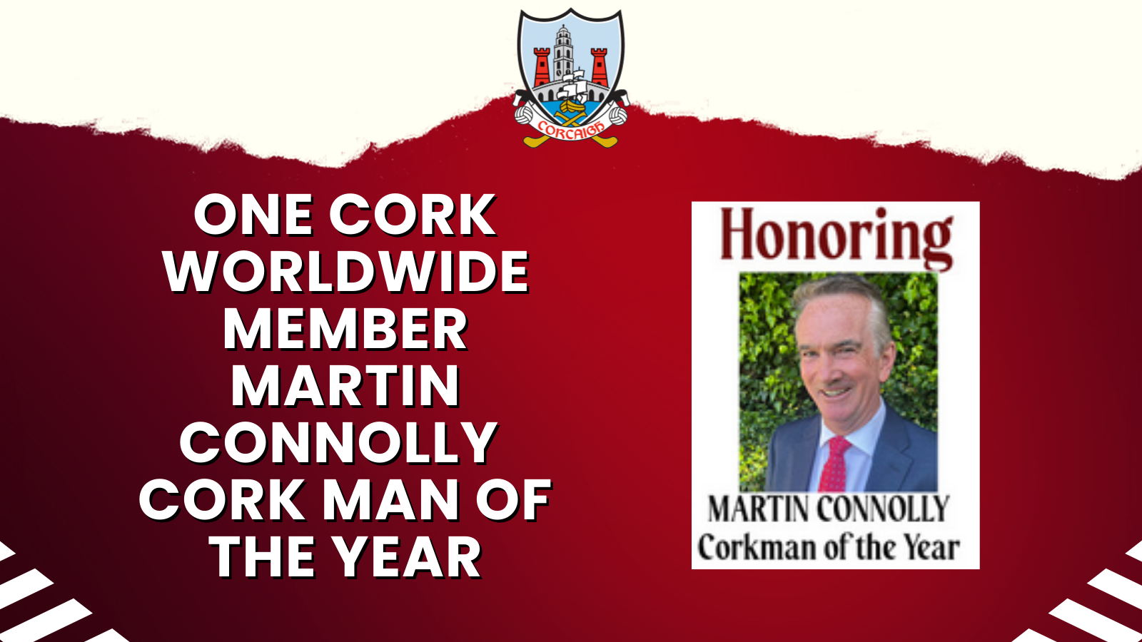 Martin Connolly, One Cork worldwide member awarded Cork person of the ...