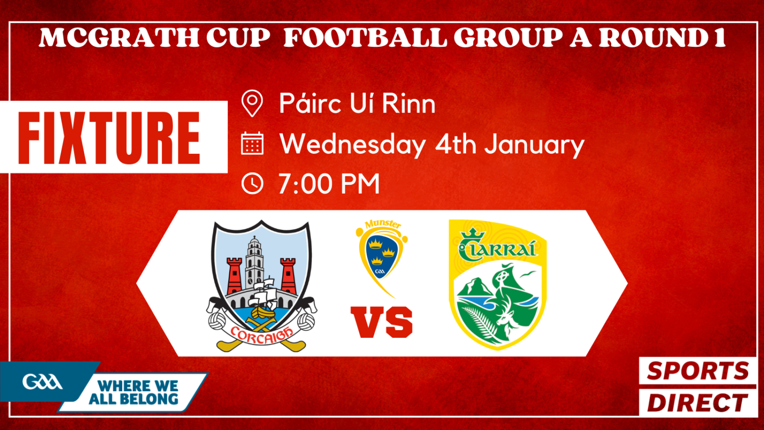 2023 McGrath Cup Football – Cork v Kerry – Cork GAA