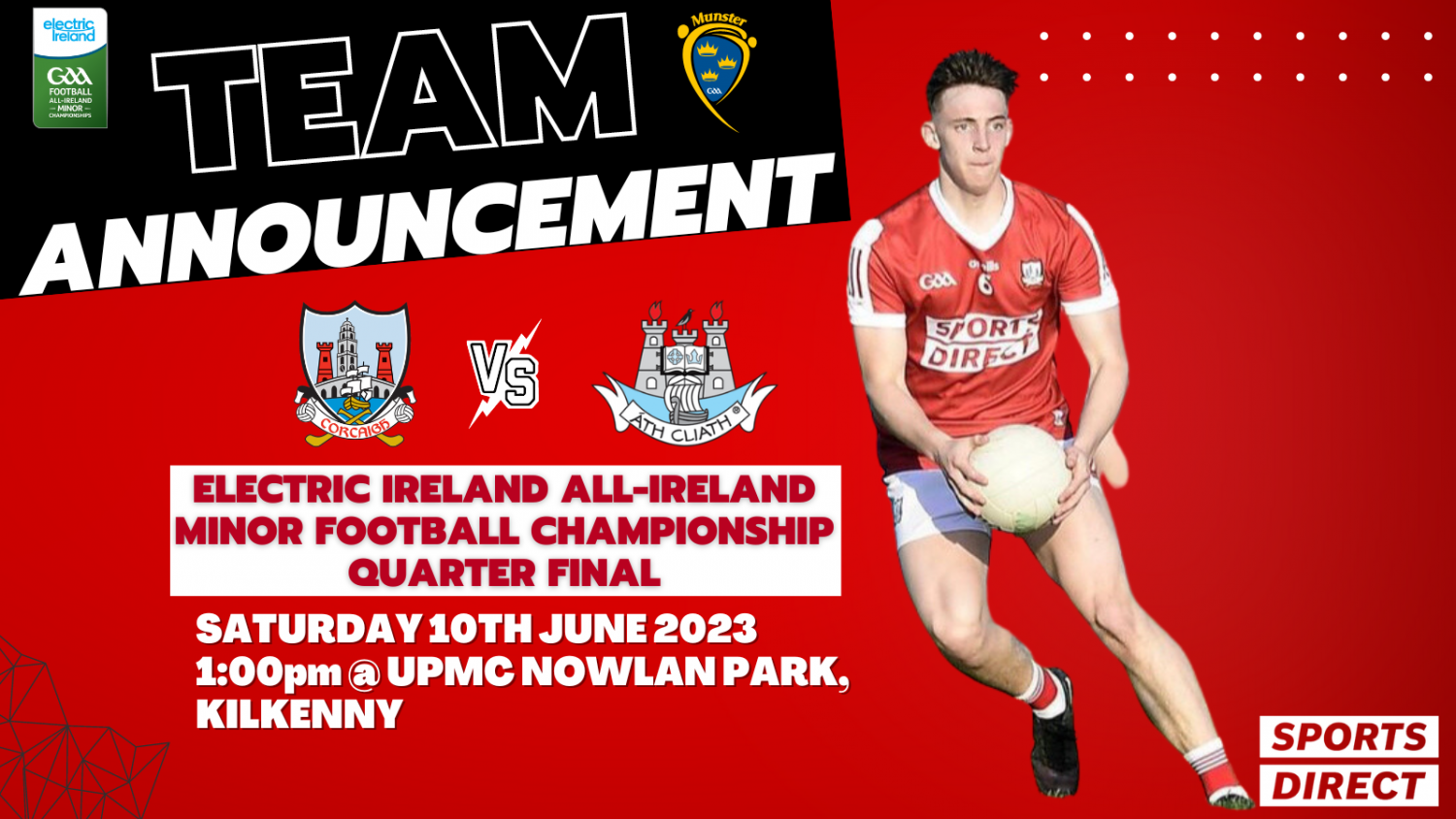 The Cork Minor Football Team to play Dublin in the All-Ireland Minor ...