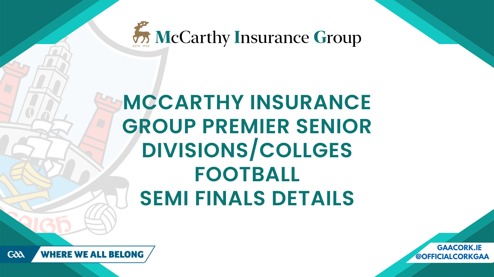 McCarthy Insurance Group Divisional/Colleges Premier Senior Football ...