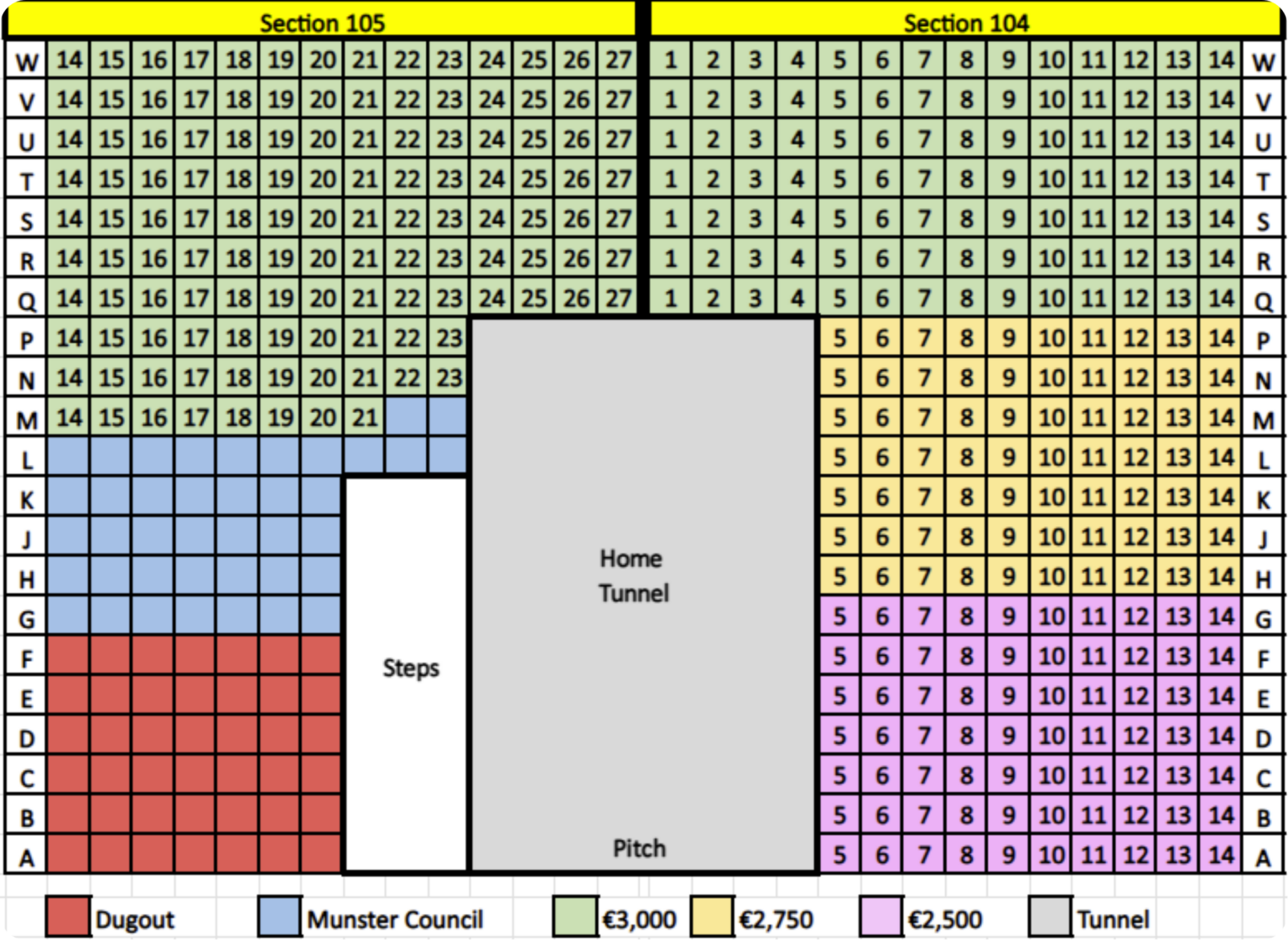 South Stand Lower Seats – Cork GAA