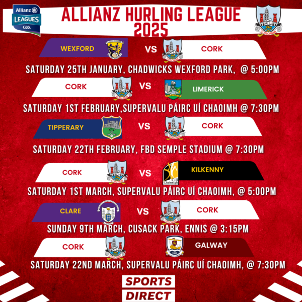 Alliance National Hurling League Fixtures Announced – Cork GAA
