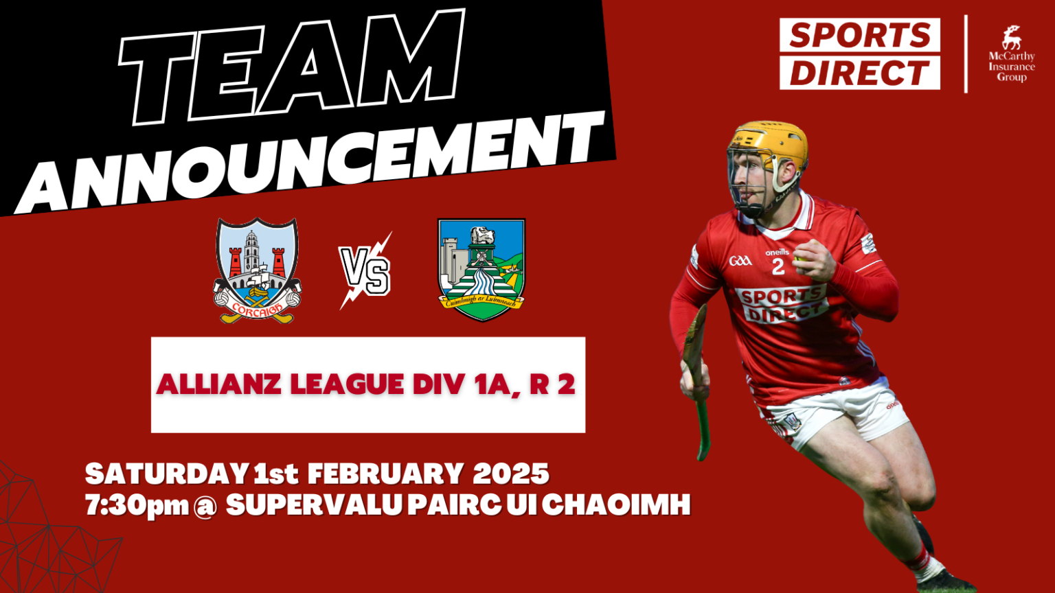 The Cork Team to play Limerick has been announced – Cork GAA