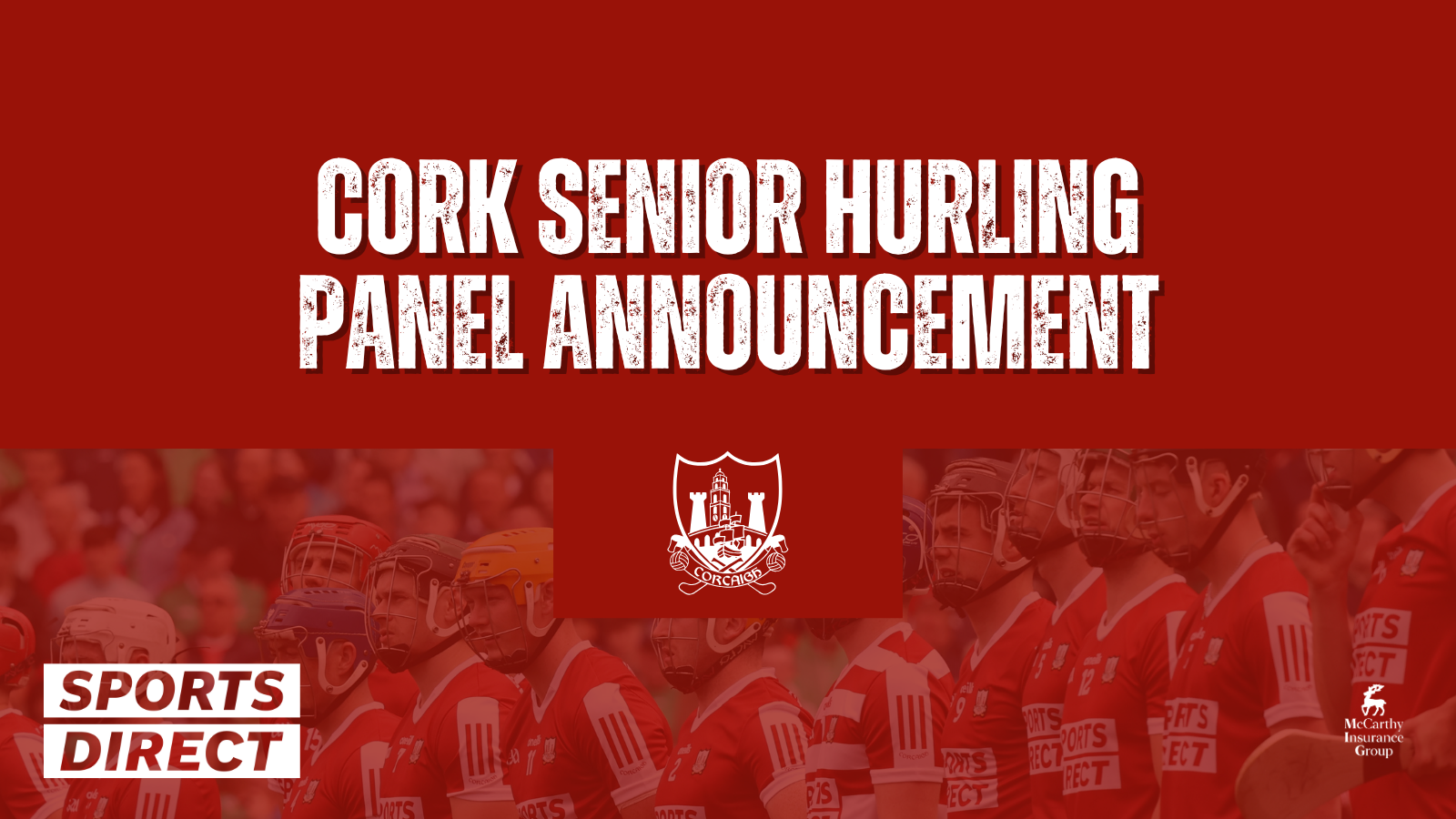 The Cork Senior Hurling Panel has been announced; – Cork GAA