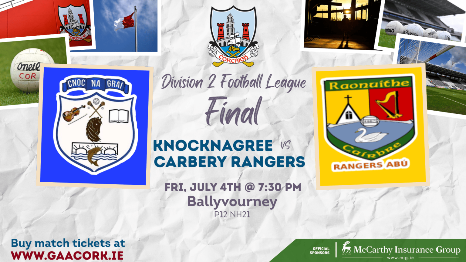 McCarthy Insurance Group FL Division 2 Final | Carbery Rangers 🆚 ...