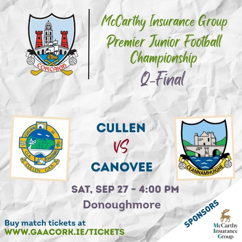 Events for 29th September 2025 – Cork GAA